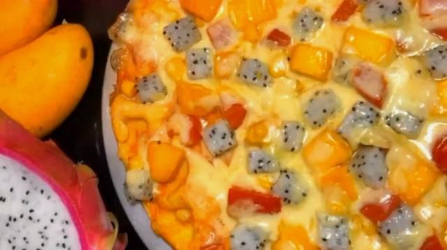 不用烤箱也能做出水果披萨,零添加,比必胜客的都要香