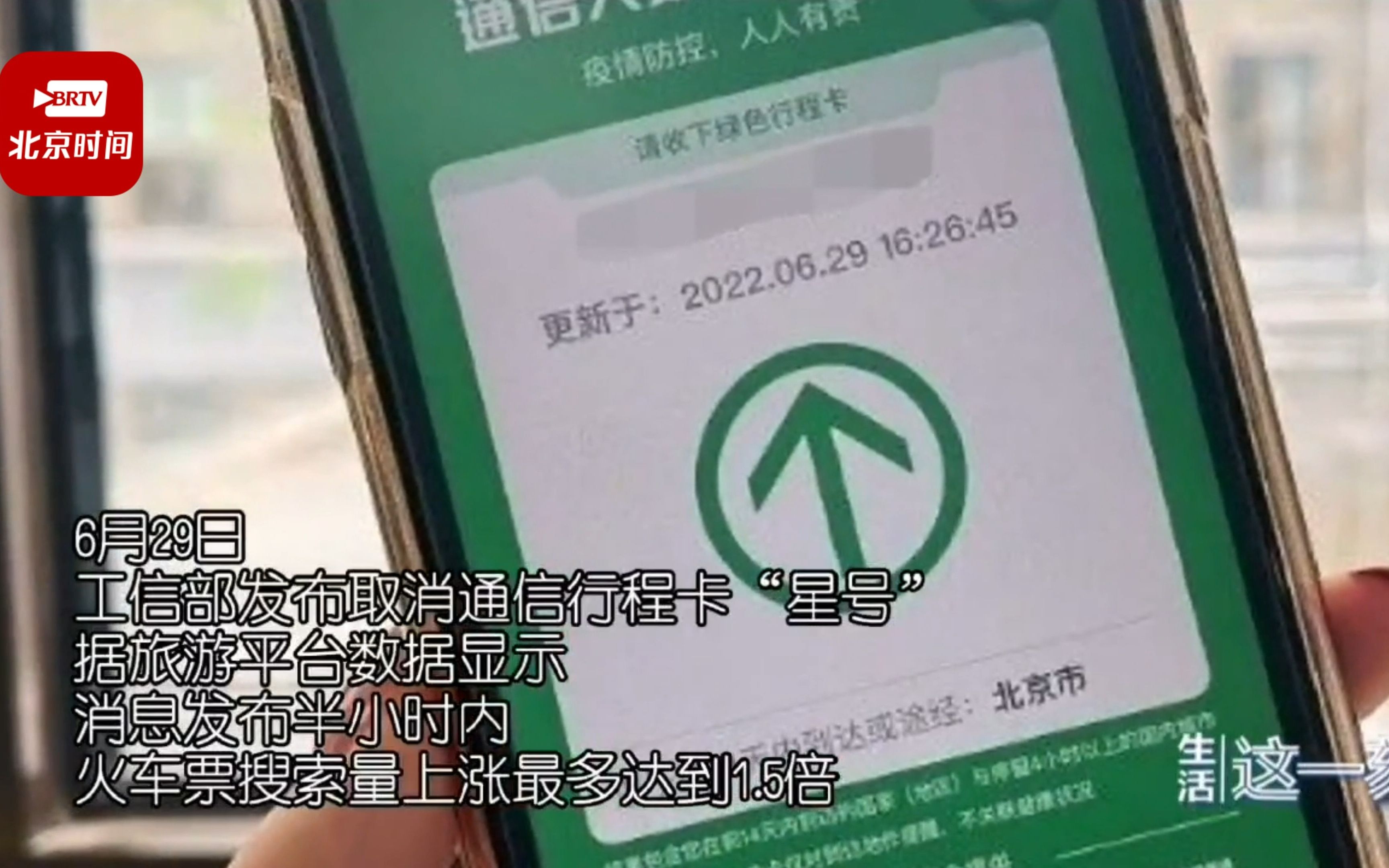 通信行程卡摘星火车票搜索量上涨:北京西站客流呈现增长趋势