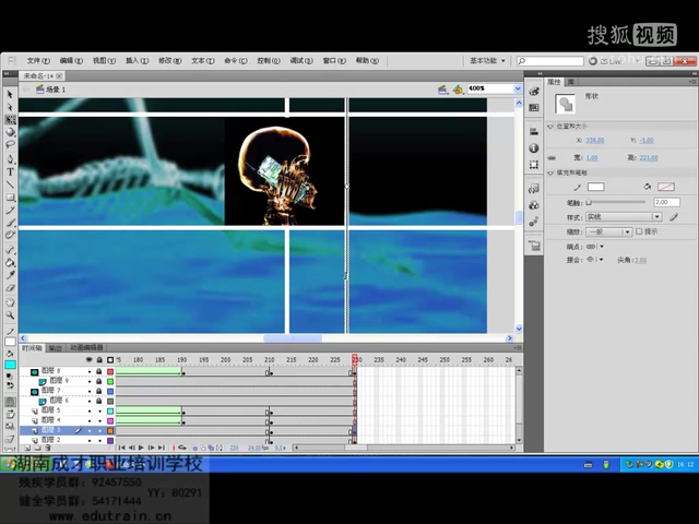 Flash精品案例教程第20课 线条遮罩动画
