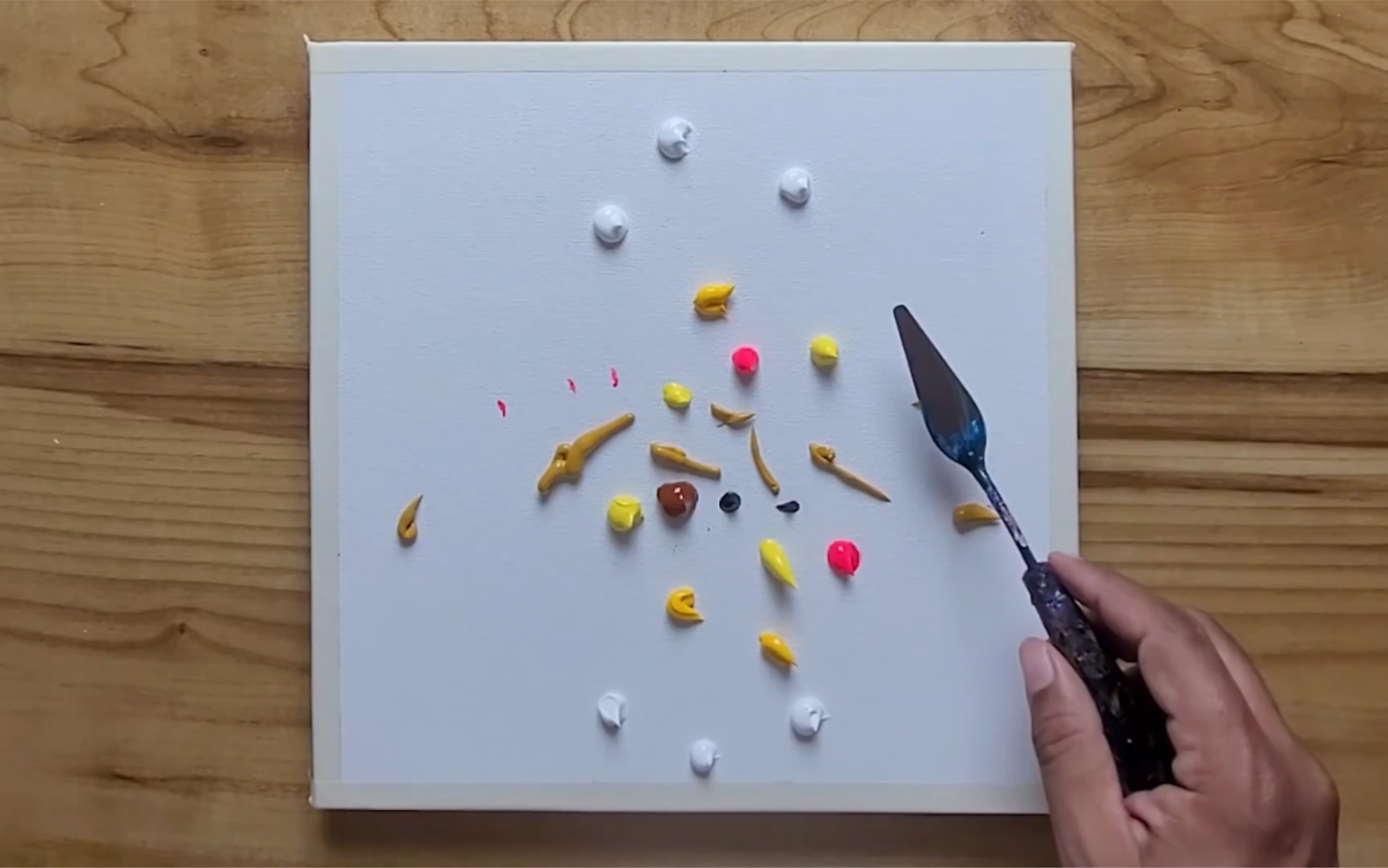 【丙烯画】轻松简单的山水画/每日更新创意丙烯画/新手入门级教程演示