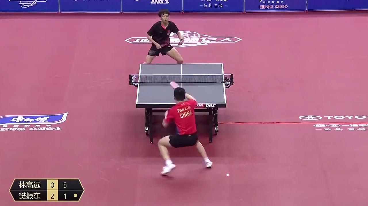 精彩回顾:有压力的一方来到樊振东这边,想赢比赛不是很简单了