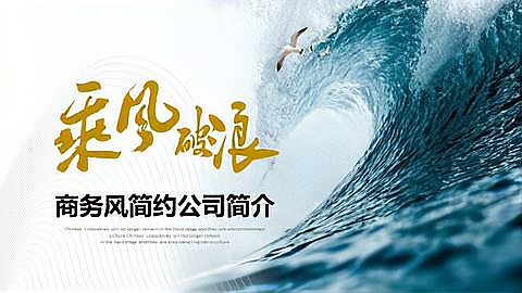 大气乘风破浪商务风公司简介企业文化宣传介绍PPT
