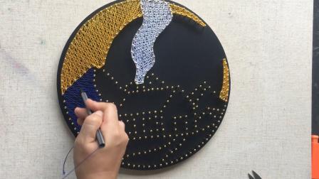 田园之家钉子绕线画视频教程