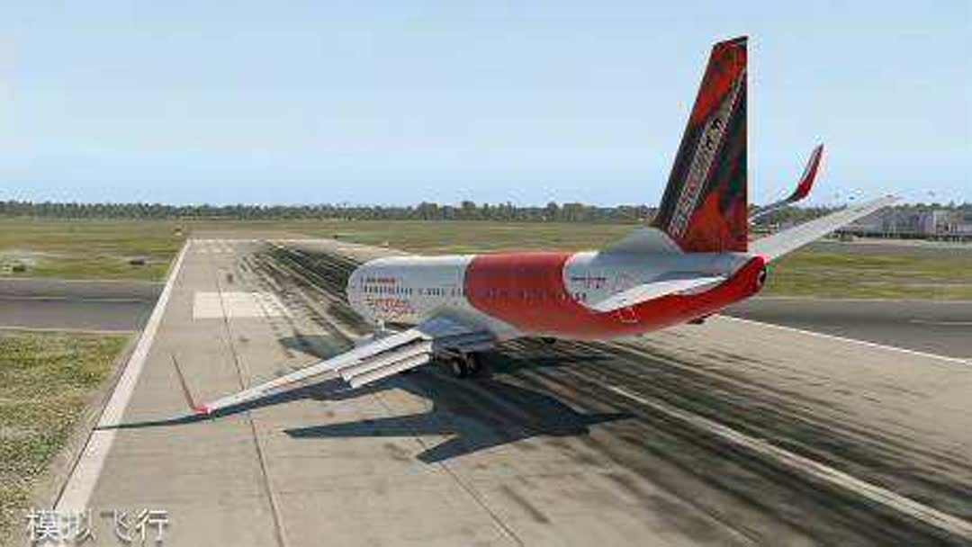 XPLANE11:新手飞行员驾驶客机降落时飞机失控,冲出跑道