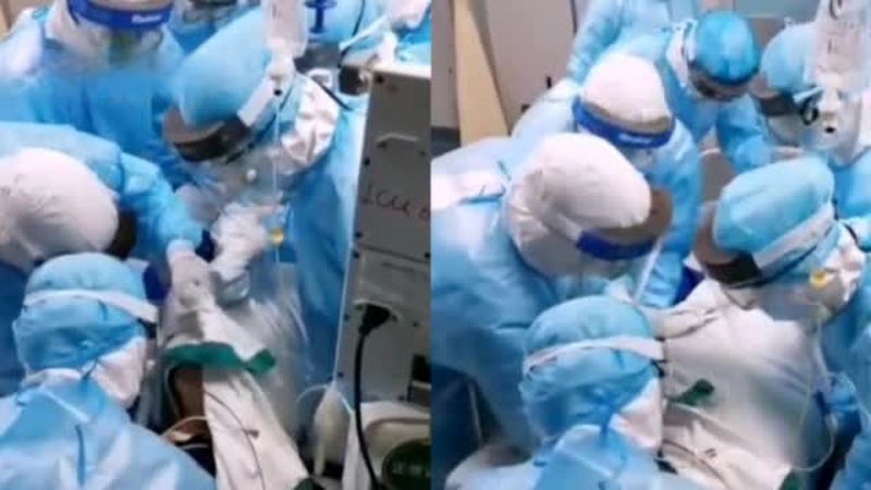 【ICU护士实拍!记录新冠肺炎危重患者救治过程:9名医护为插满管患者...