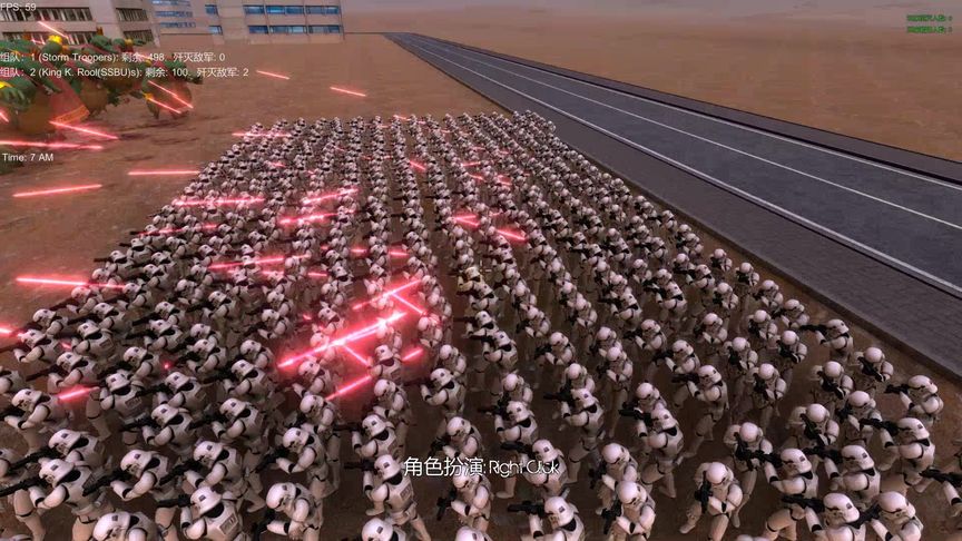 战争模拟器 鳄鱼国王大战星球帝国士兵,士兵的激光枪真的厉害