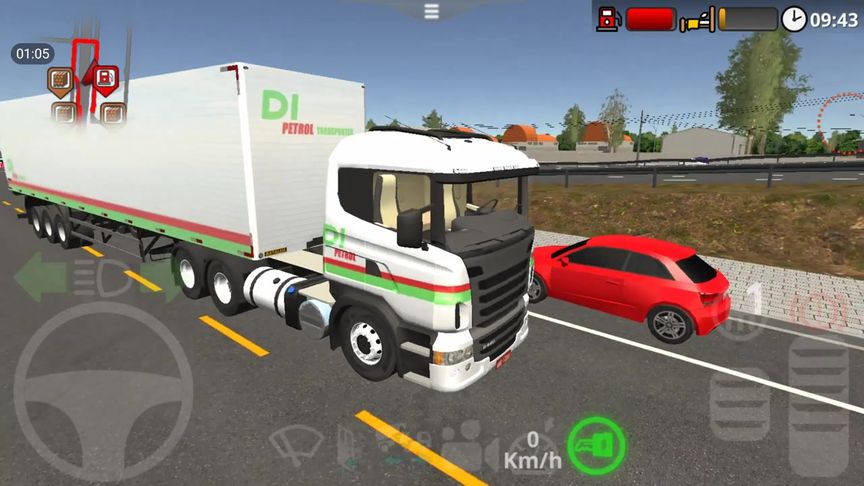 驾驶模拟游戏:重型卡车,巨大的拖车运输箱