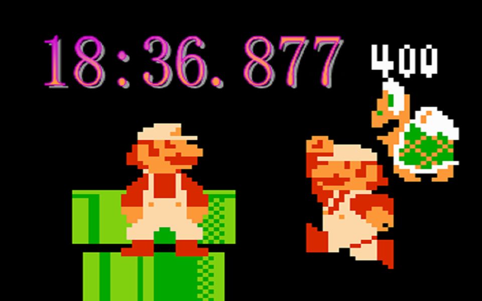 【TAS】记录再次刷新!超级马里奥无L+R不跳关速通RTA计时18:36.877