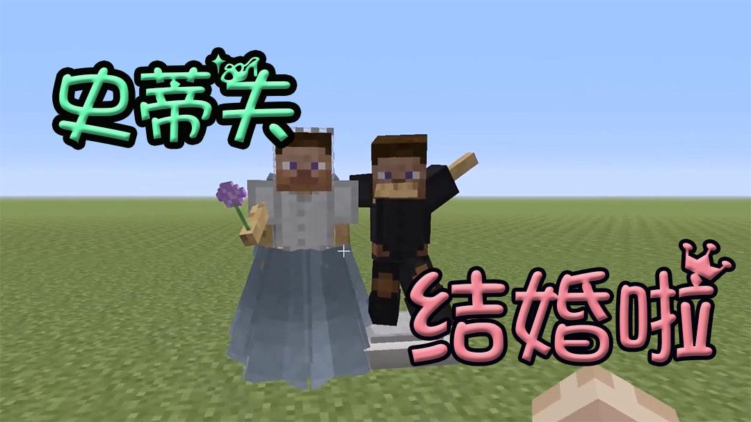 我的世界:婚礼装饰制作,史蒂夫小姐和史蒂夫先生结婚啦!