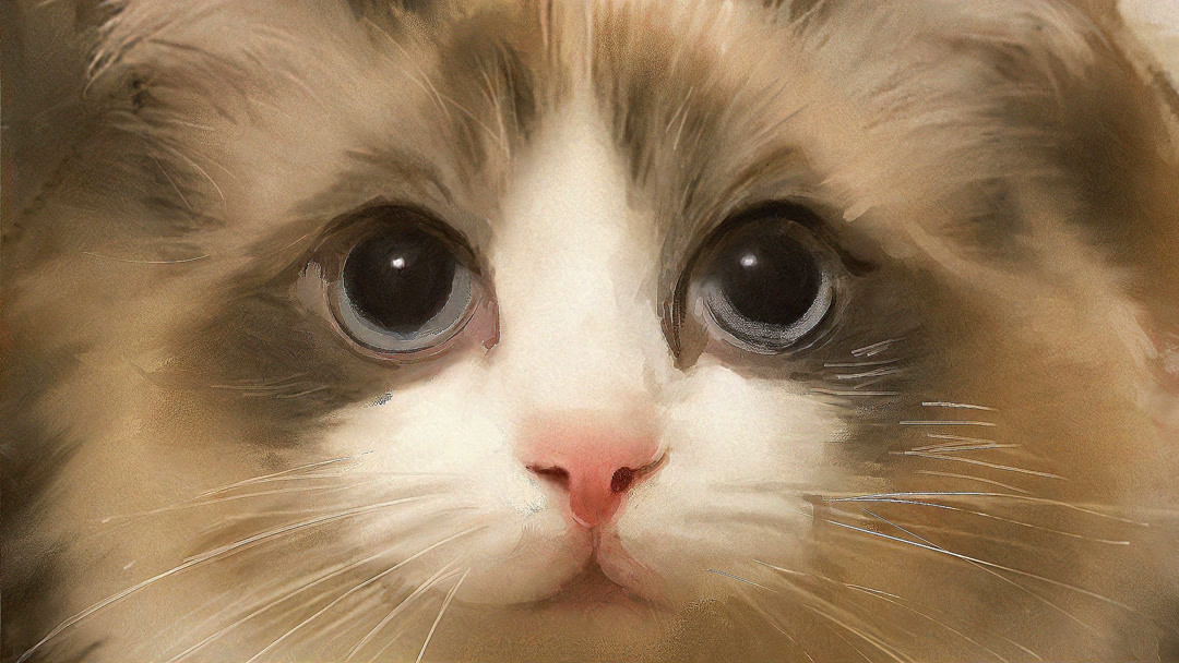 【高漫手绘板教程】厚涂一只猫咪