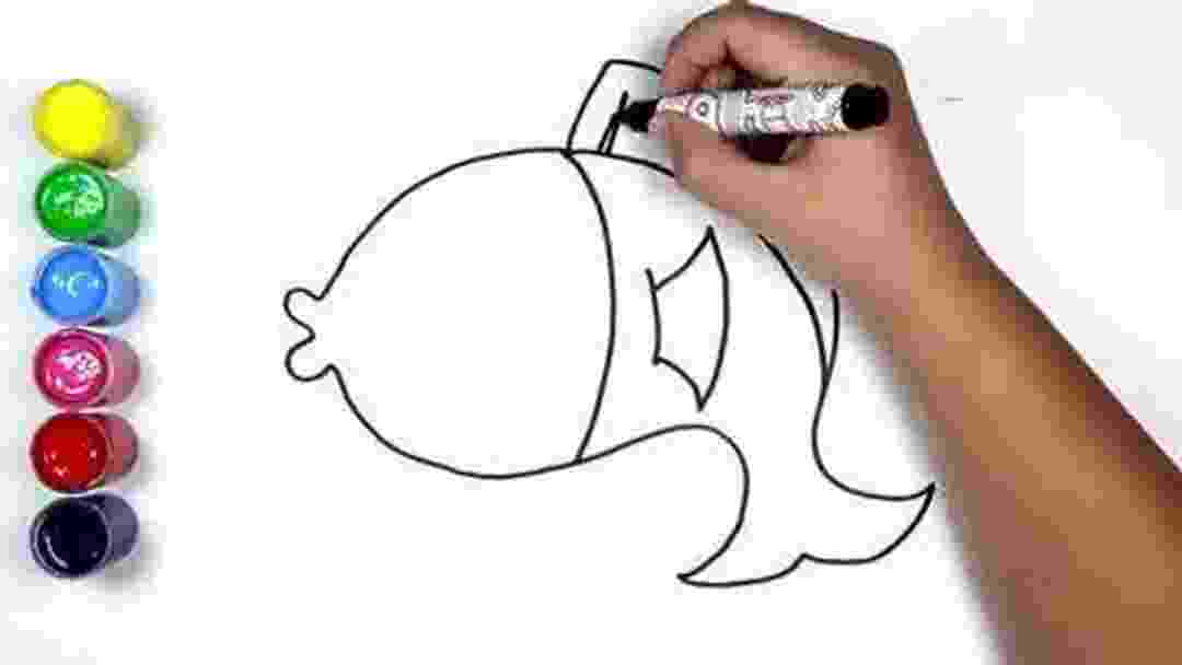 趣味简笔画:画可爱小鱼