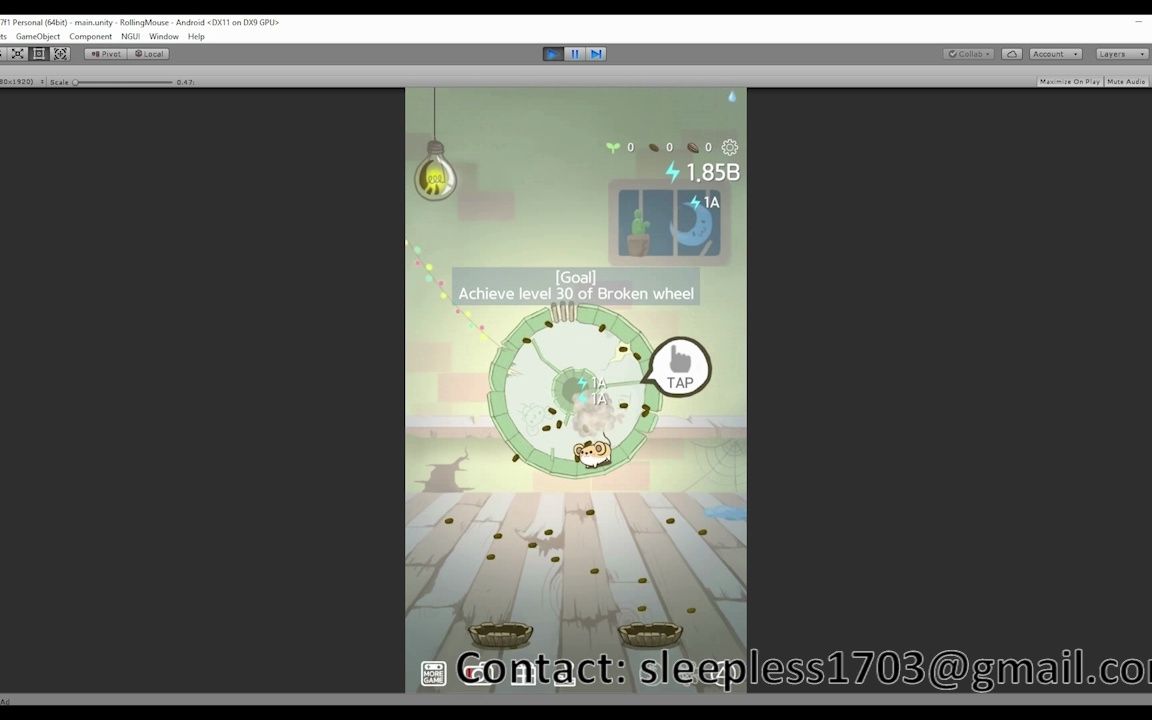 滚动鼠标Unity3D源代码