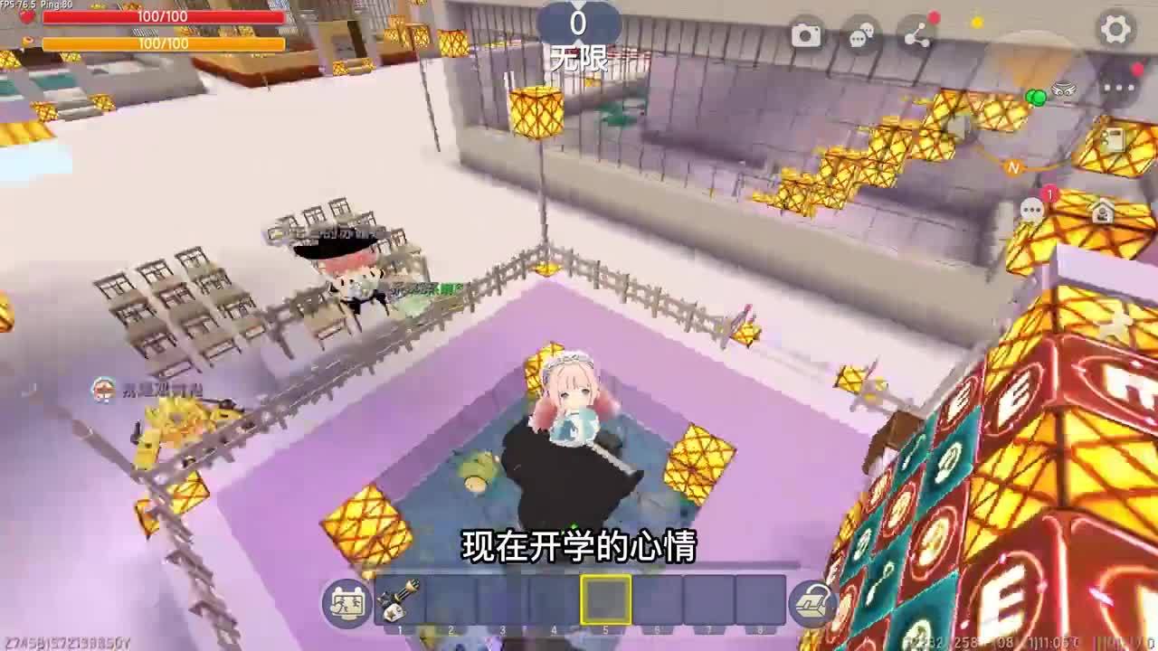 迷你世界:妹子学校迎来一批土豪学生,一顿午饭能赚9亿,真不错#迷你世界