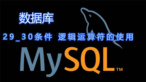 数据库29-30_MySQL基础_条件 逻辑运算符的使用