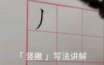 趙智珷书法硬笔1050笔法1050基本笔画之竖撇写法讲解(13/45)。认真...