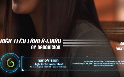 AE模板-科技HUD风格的新闻字幕条模板发光字幕条模板3D字幕条模板...