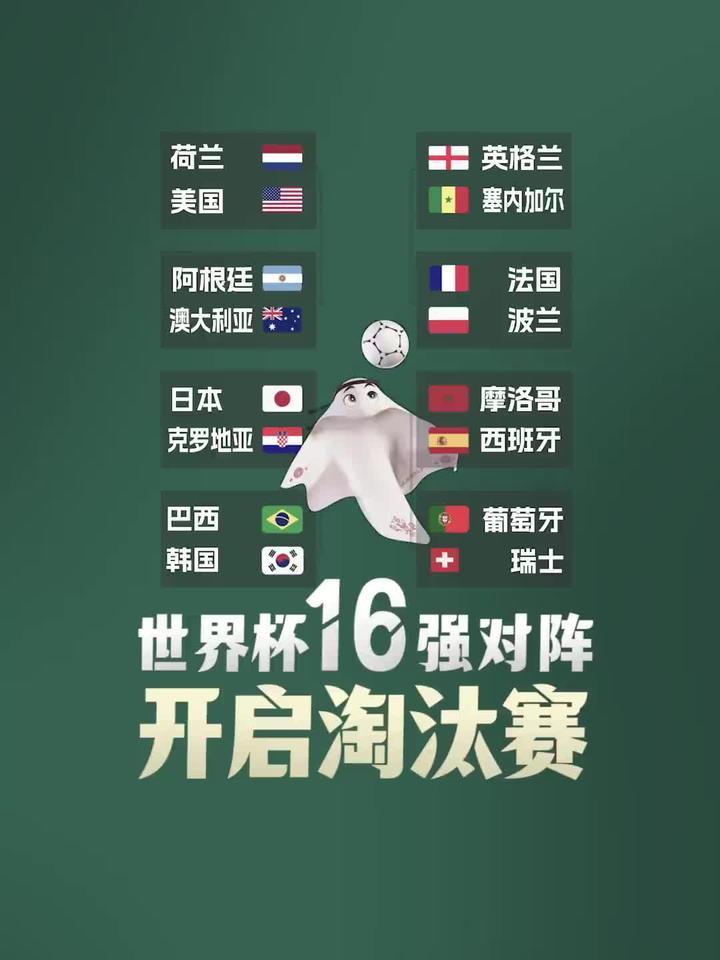 【#卡塔尔世界杯16强对阵 】(人民日报)#历史首次3支亚足联球队晋级...