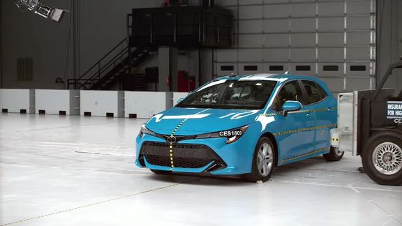 2019丰田卡罗拉两厢侧IIHS碰撞试验#美国iihs碰撞测试