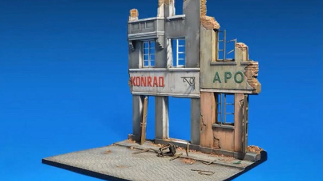 89废墟模型建筑-王氏教育集团