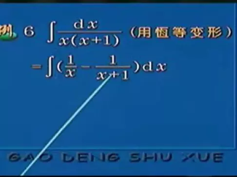 高等数学(1)16不定积分例题讲解wmv