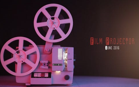 AE模板-电影放映效果老胶片特效的幻灯片视频婚礼相册视频同学聚会...