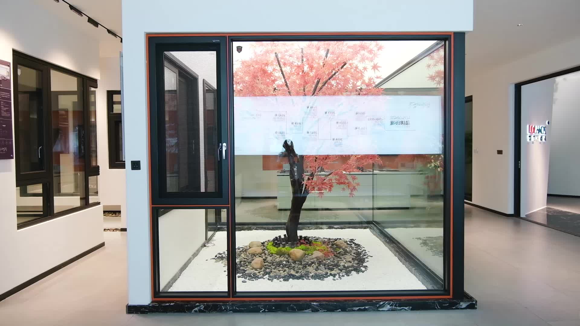 罗兰系列断桥平开窗智能开启系统一键开关,撞色搭配更有层次感!