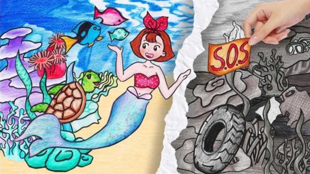 趣味定格动画:海洋垃圾泛滥成灾,美人鱼发出了求救信号
