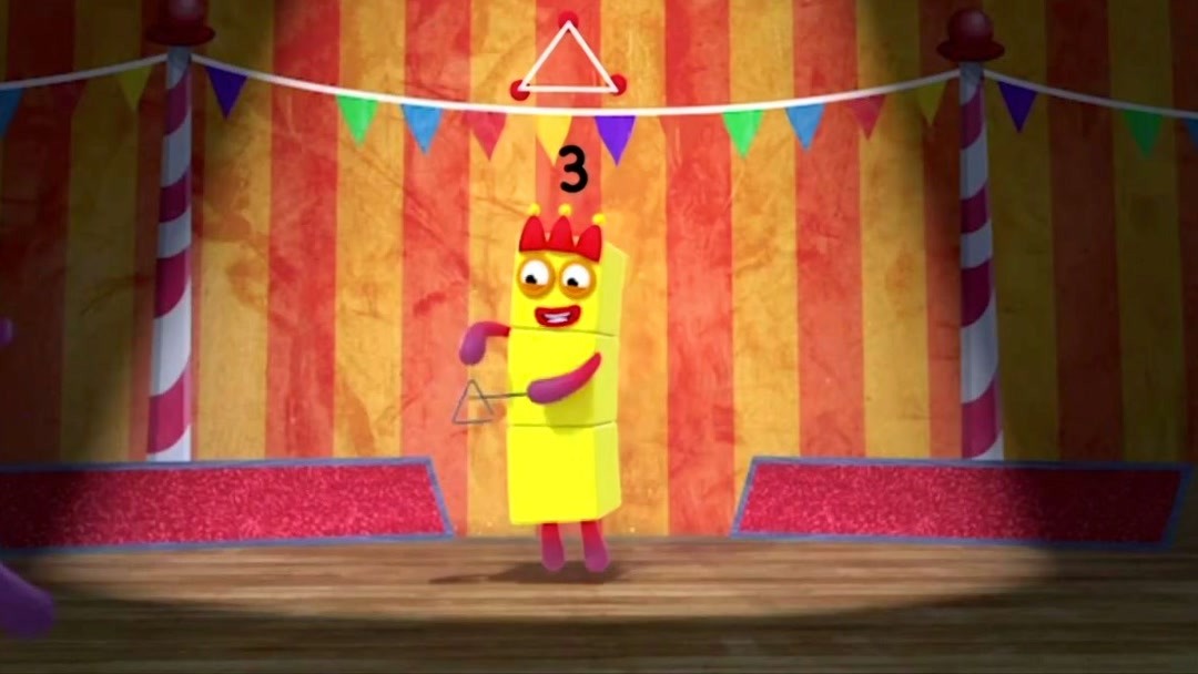 数字积木 方块动画:数字3表演魔术 惊呆多人! 早教动画