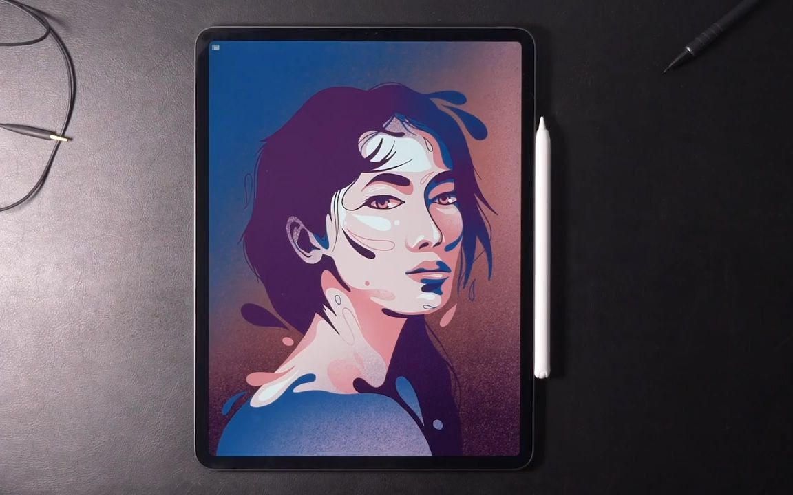 ...ipadpro+软件procreate数字绘画板绘插画教学过程圣诞节插画生活绘画