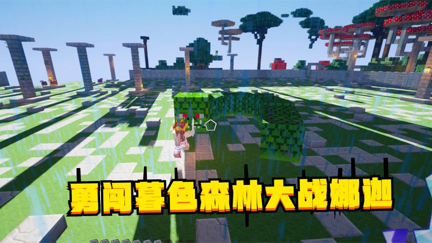 我的世界:萌新生存 22 勇闯暮色森林大战娜迦