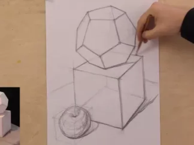 美术学习:几何体组合画法素描绘画技巧讲解,快来巧学素描技巧