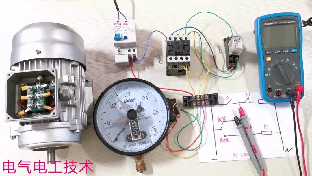 原来恒压供水电路这么简单,学会电接点压力表,比用变频器更方便