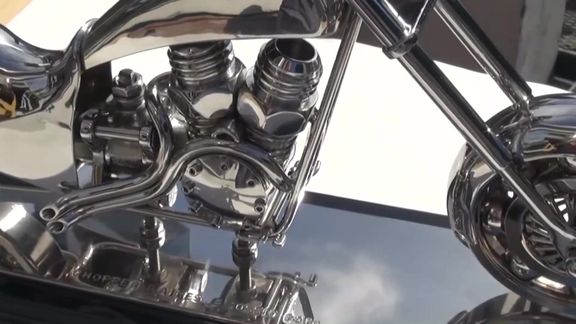 制作一辆模型摩托车车-样子像不像哈雷!