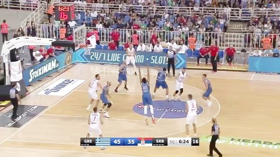 热身赛-希腊男篮80-85塞尔维亚 字母哥20分上演惊艳暴扣