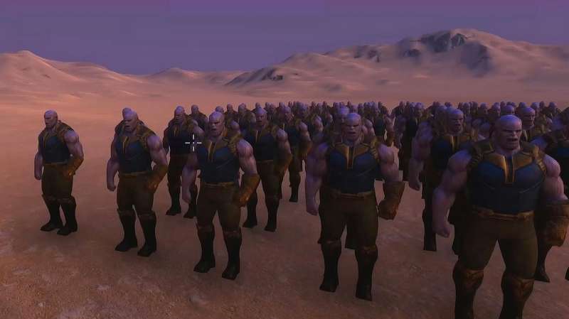 史诗战争模拟器:300名灭霸面对10000架MG42机枪!