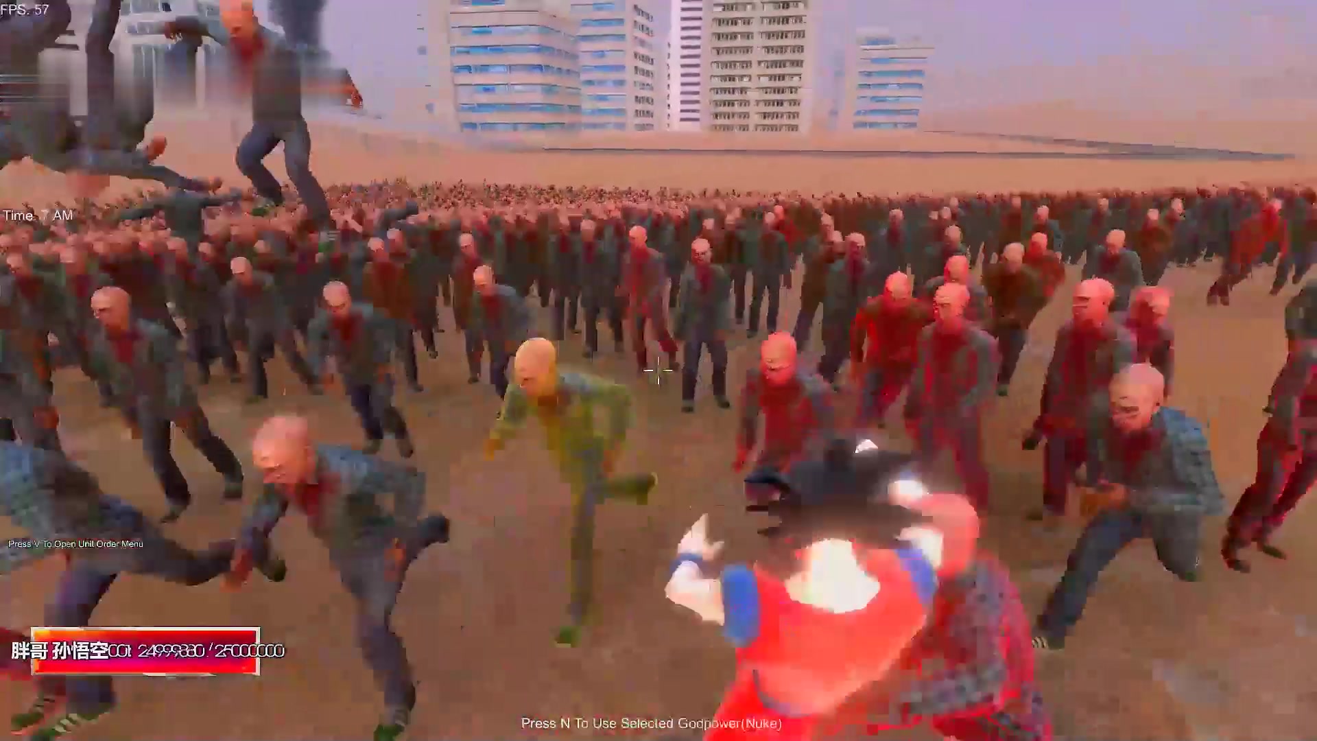 史诗战争模拟器:10个龙珠孙悟空挑战10000只丧尸,谁能赢?