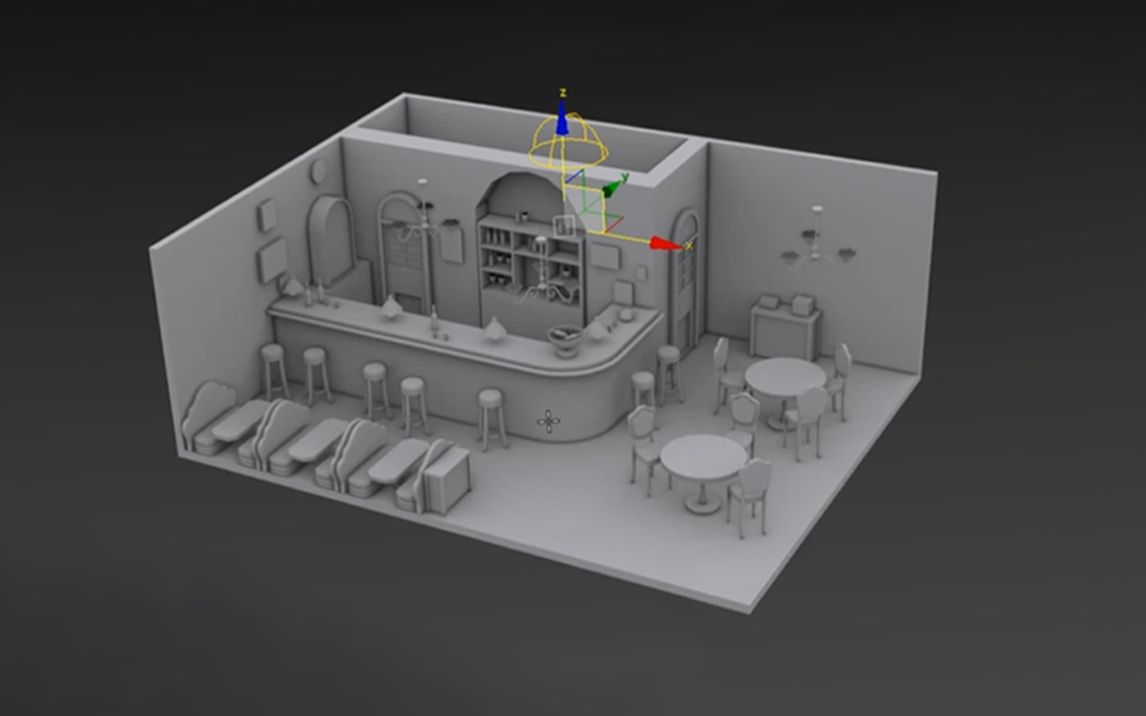 【3dmax场景建模】小酒馆场景模型构建、3dmax新手教程