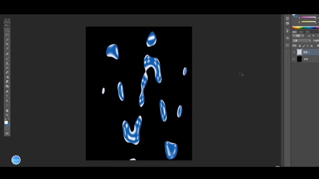南通哪里有PS学习#PS如何制作散乱的水滴溅落效果#南通上元PS学习