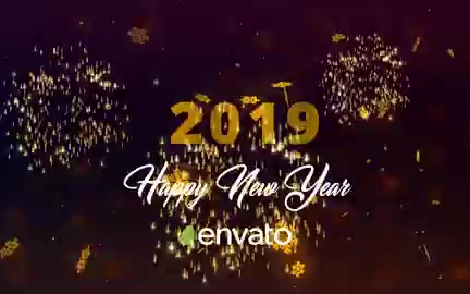 雪花飘落中的10秒倒计时和新年跨年开场动画AE模板