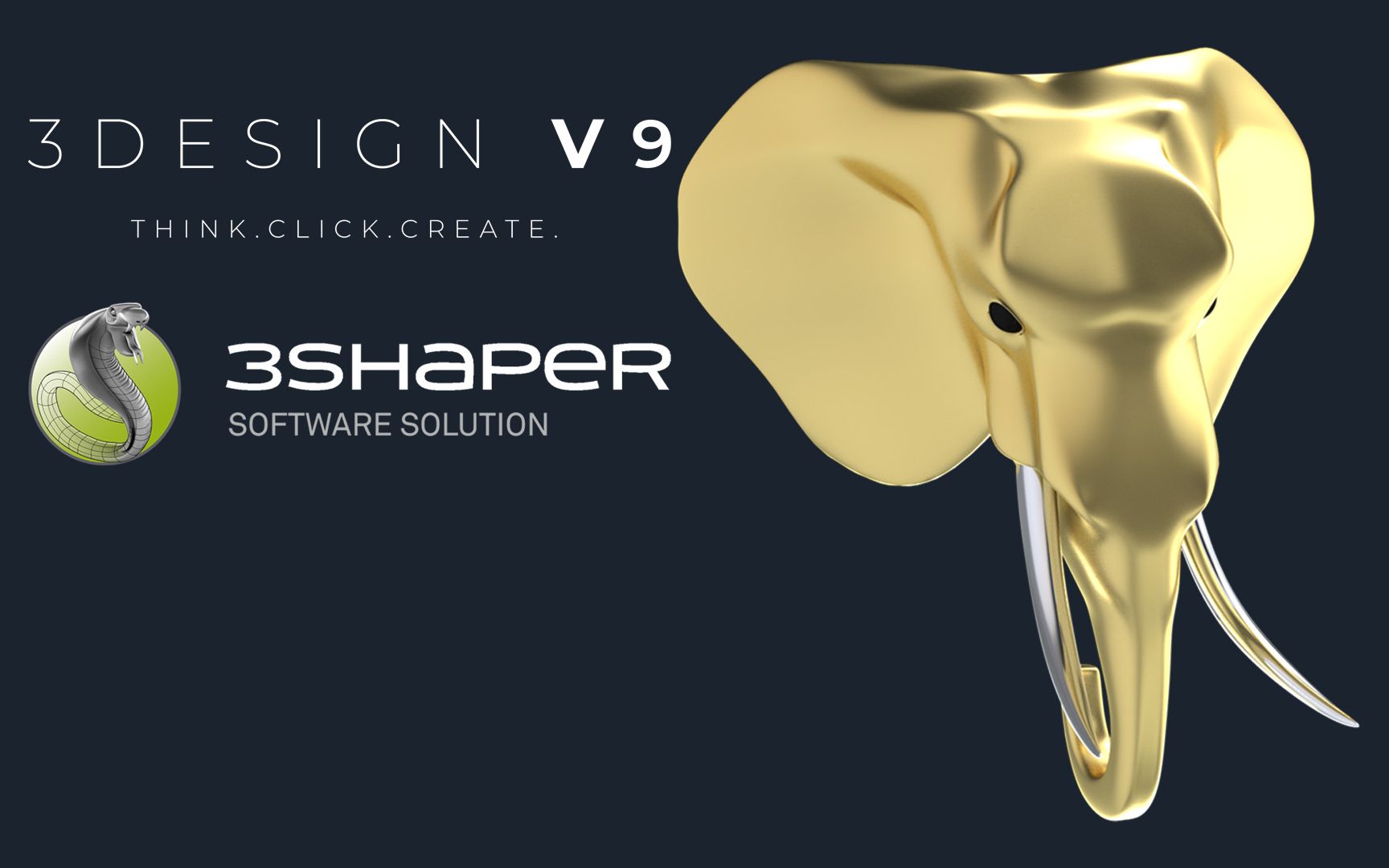 3DESIGN V9 & 3SHAPER | 教程案例:有机珠宝大象结构制作