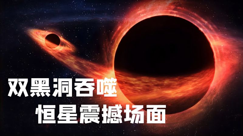 罕见的天文现象,26亿光年外,两颗黑洞吞噬恒星的史诗级场面