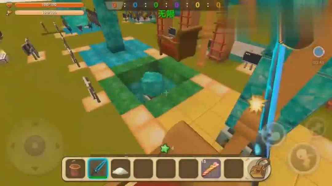 迷你世界制造旋转木马方法~