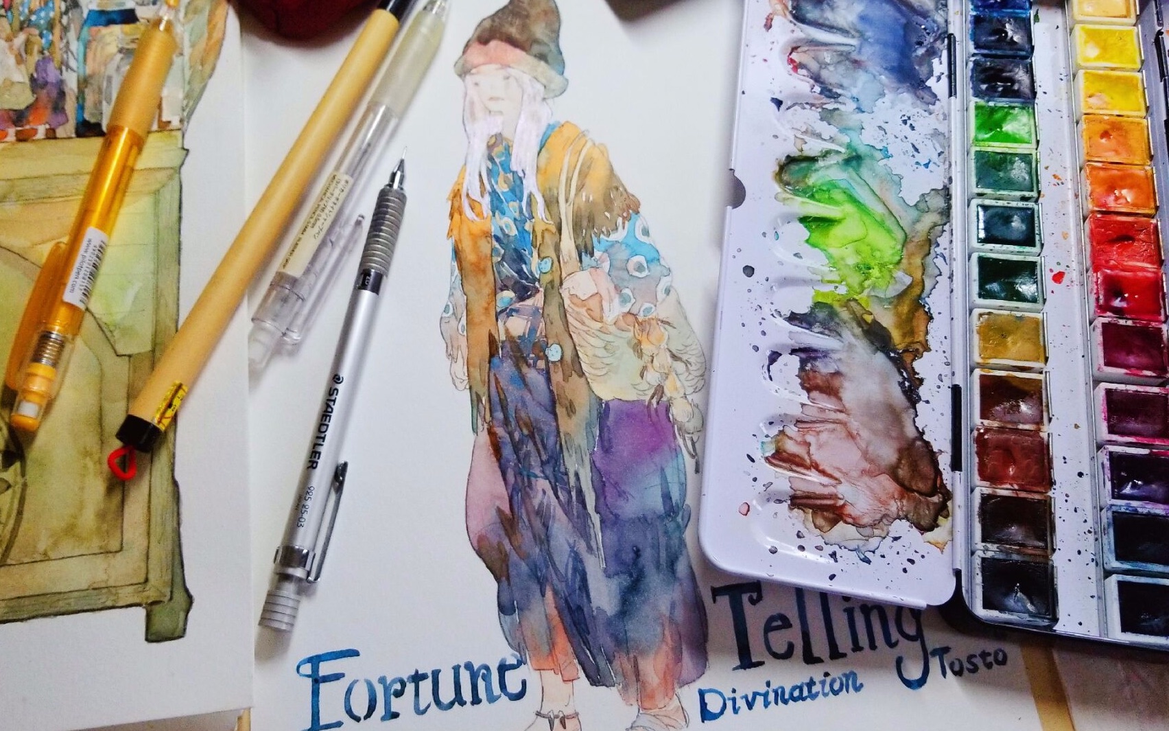 【唐斯托水彩】【绘画过程】画了这么久到底算不算有风格?