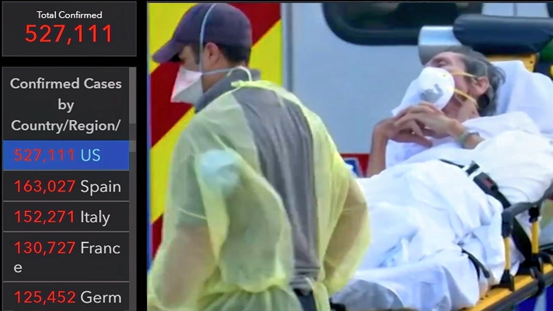 新冠病毒感染病例超52万 美国历史首次全美各州处于重大灾难状态