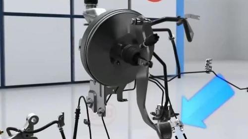 真空助力器刹车系统是如何工作的?3D动画展示