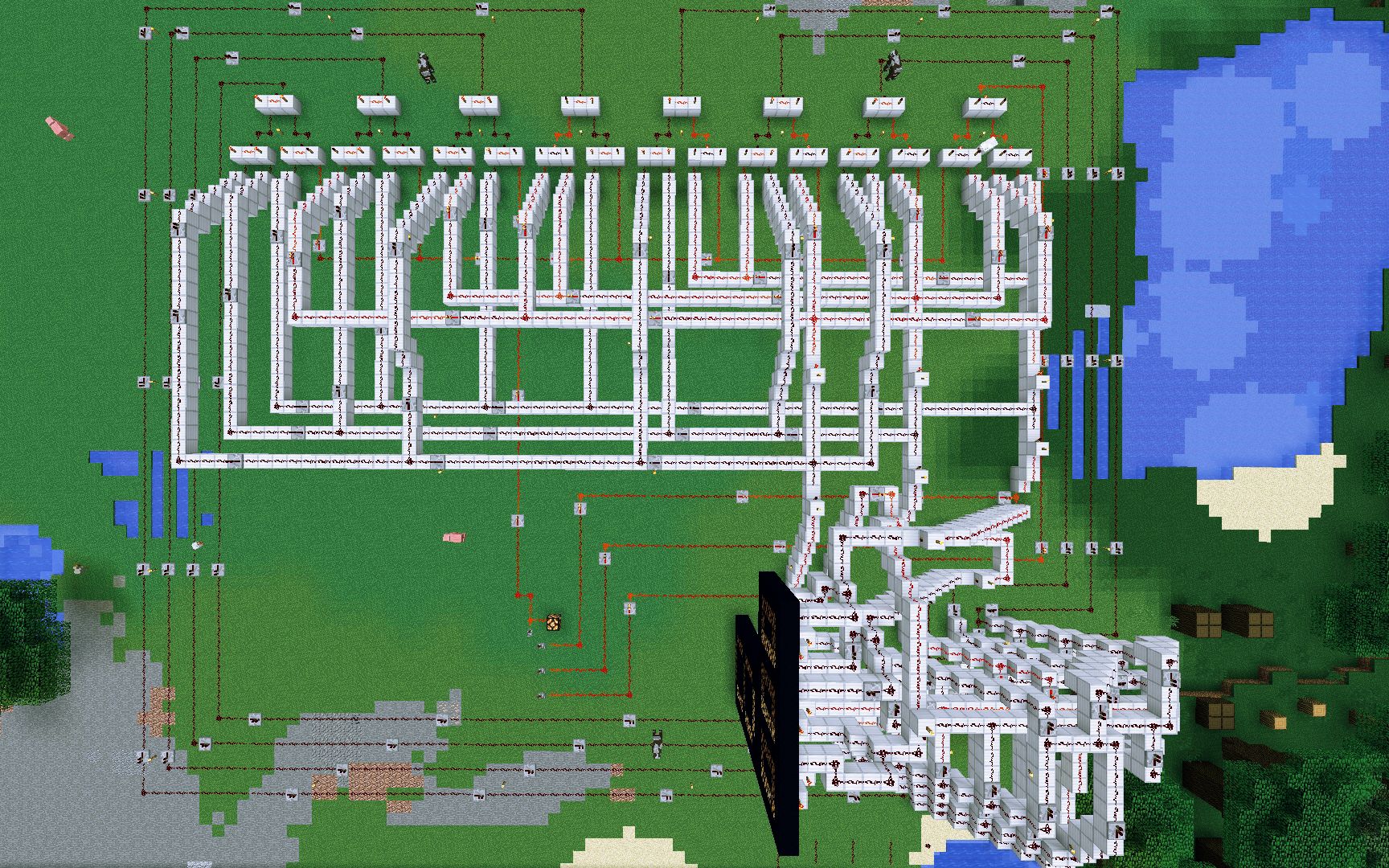 【我的世界】用红石做一个简单的0-7数字显示器