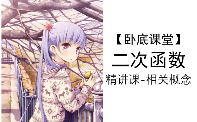 卧底课堂-初三数学-二次函数-概念