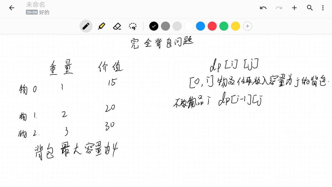 完全背包问题算法