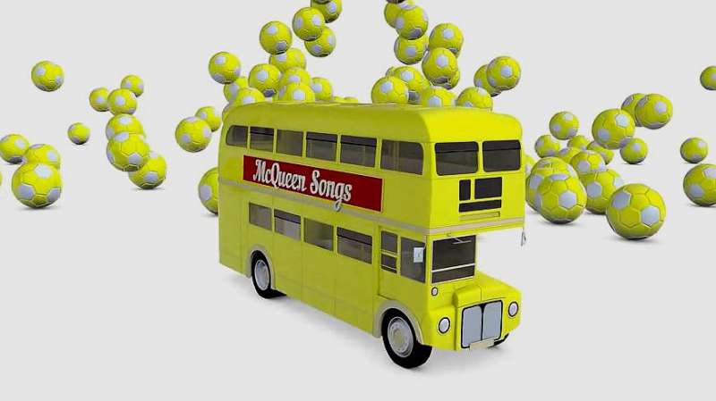 益智汽车动画!街道汽车撞击彩色足球墙