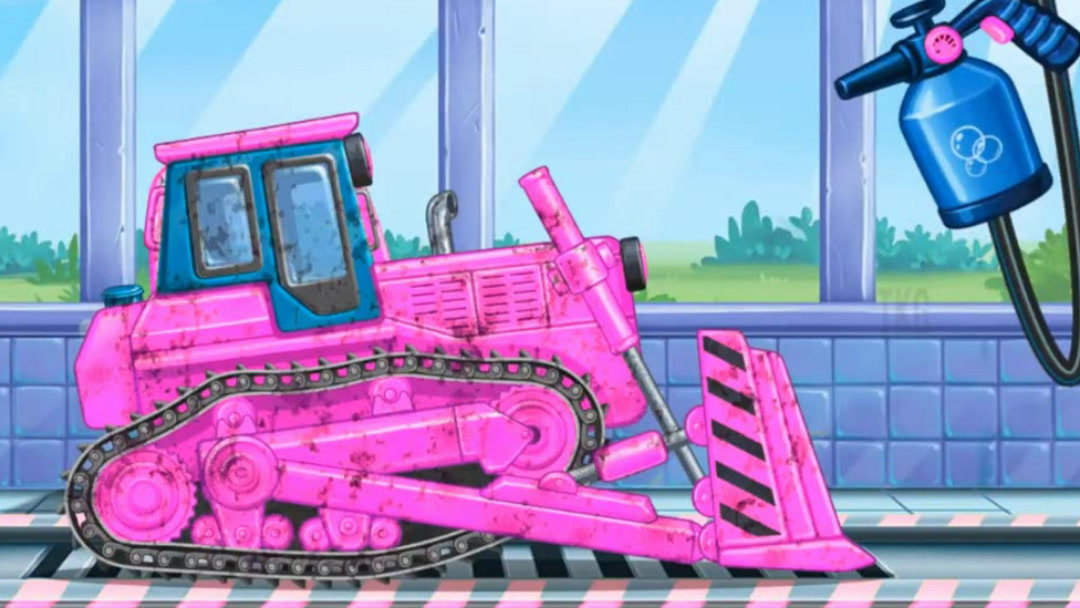 儿童益智学习颜色 汽车总动员 挖掘机推土机 动画视频04